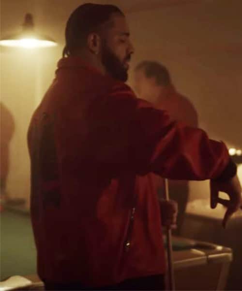 Polar Opposites Drake Albanian Flag Red Leather Jacket - usaleatherfirm