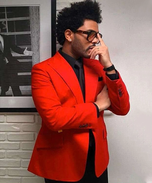 Blinding Lights The Weeknd Red Blazer Coat - usaleatherfirm