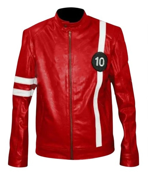 Ben Tennyson Red Costume Leather Jacket - usaleatherfirm