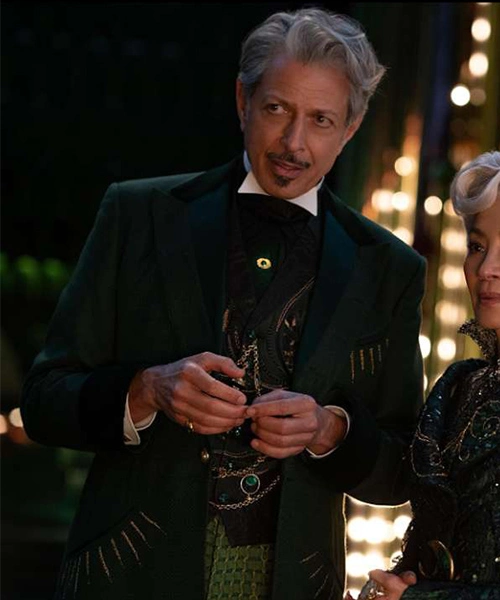 Wicked Movie Jeff Goldblum Green Coat - usaleatherfirm